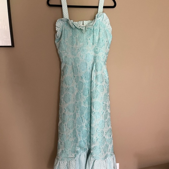 Buru | Dresses | Green Ruffled Tiered Midi Sundress For Buru | Poshmark